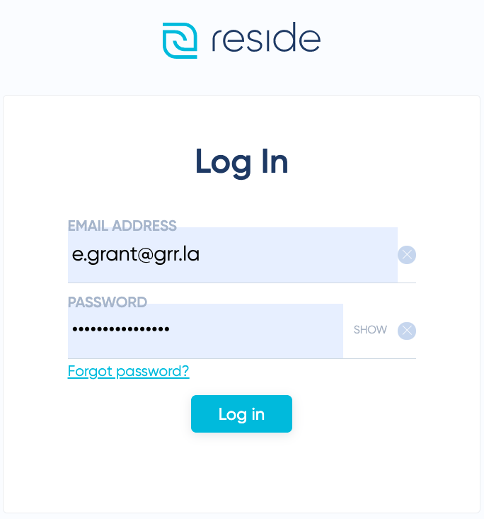 RESIDE I Magic Link Email From RESIDE to Resident / Resident ...